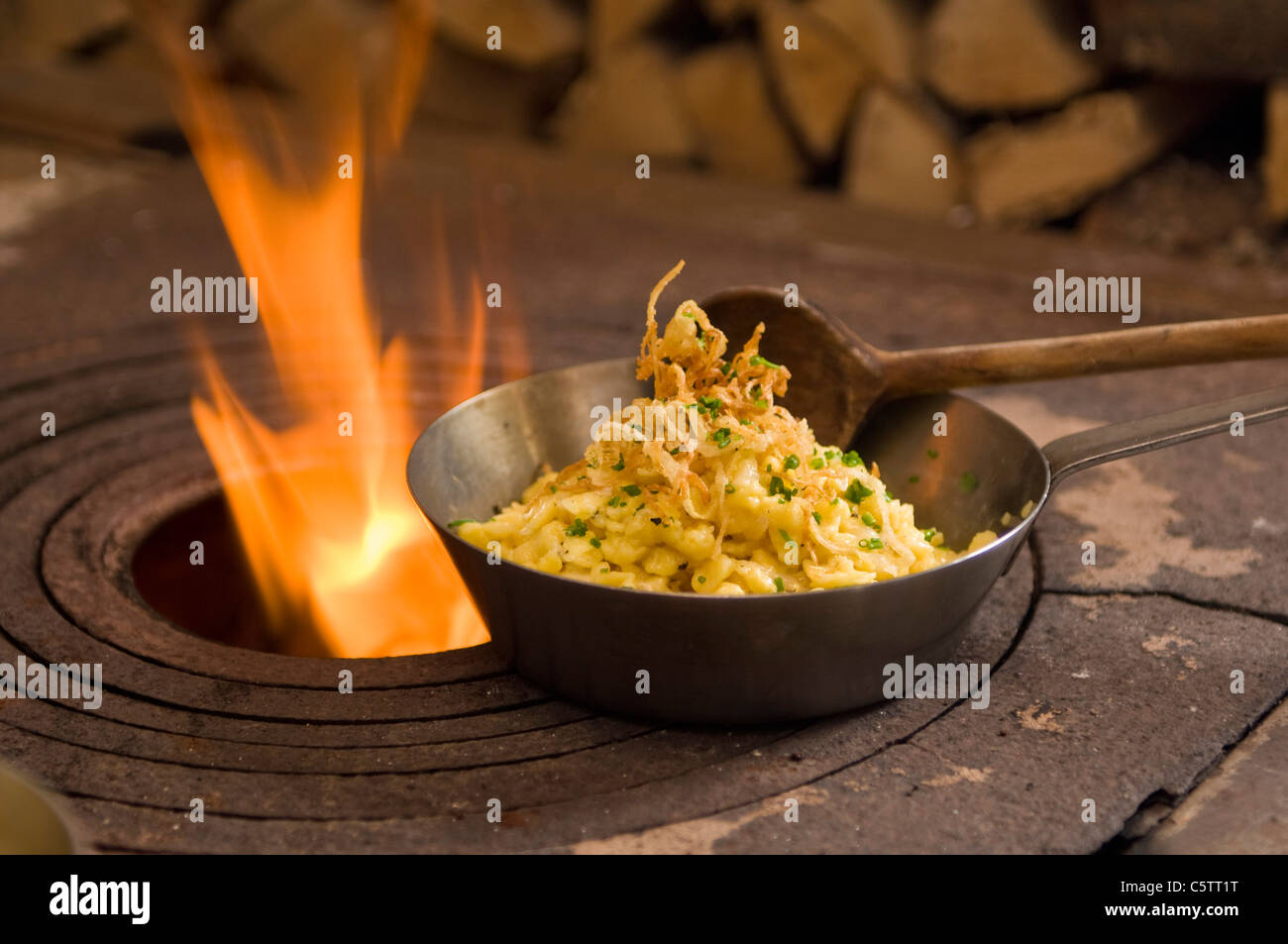 Typical Austrian dish, Kasnocken Stock Photo - Alamy