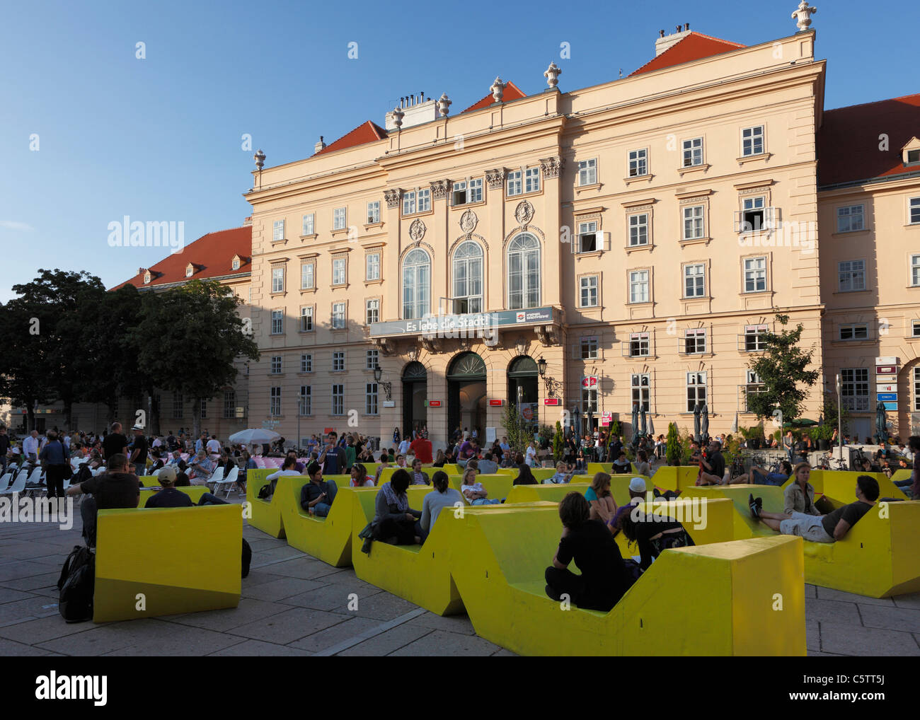 Austria, Vienna, View of museum quarter Stock Photo - Alamy