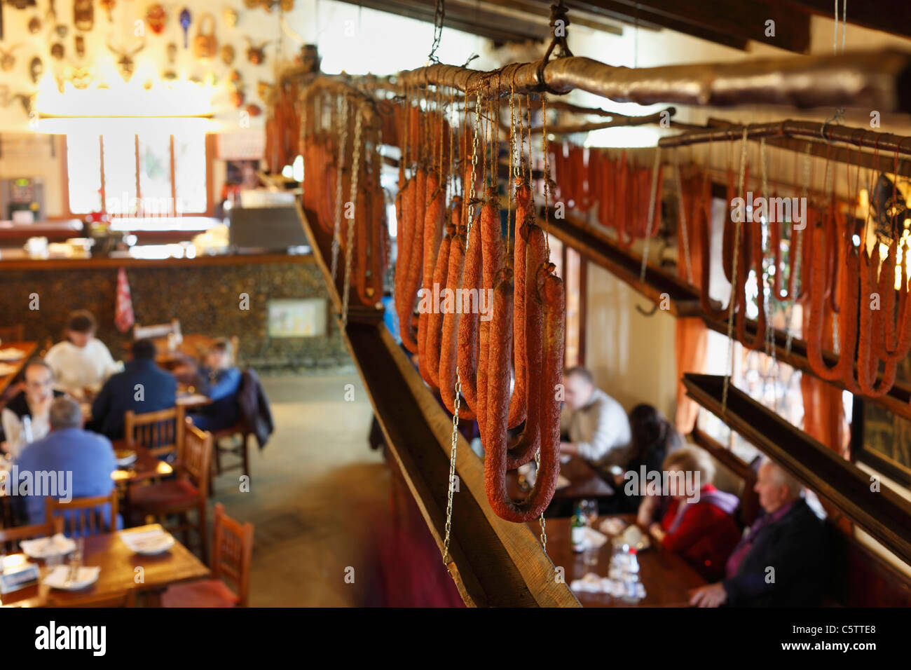 Spain, Balearic Islands, Majorca, People in restaurant Stock Photo - Alamy