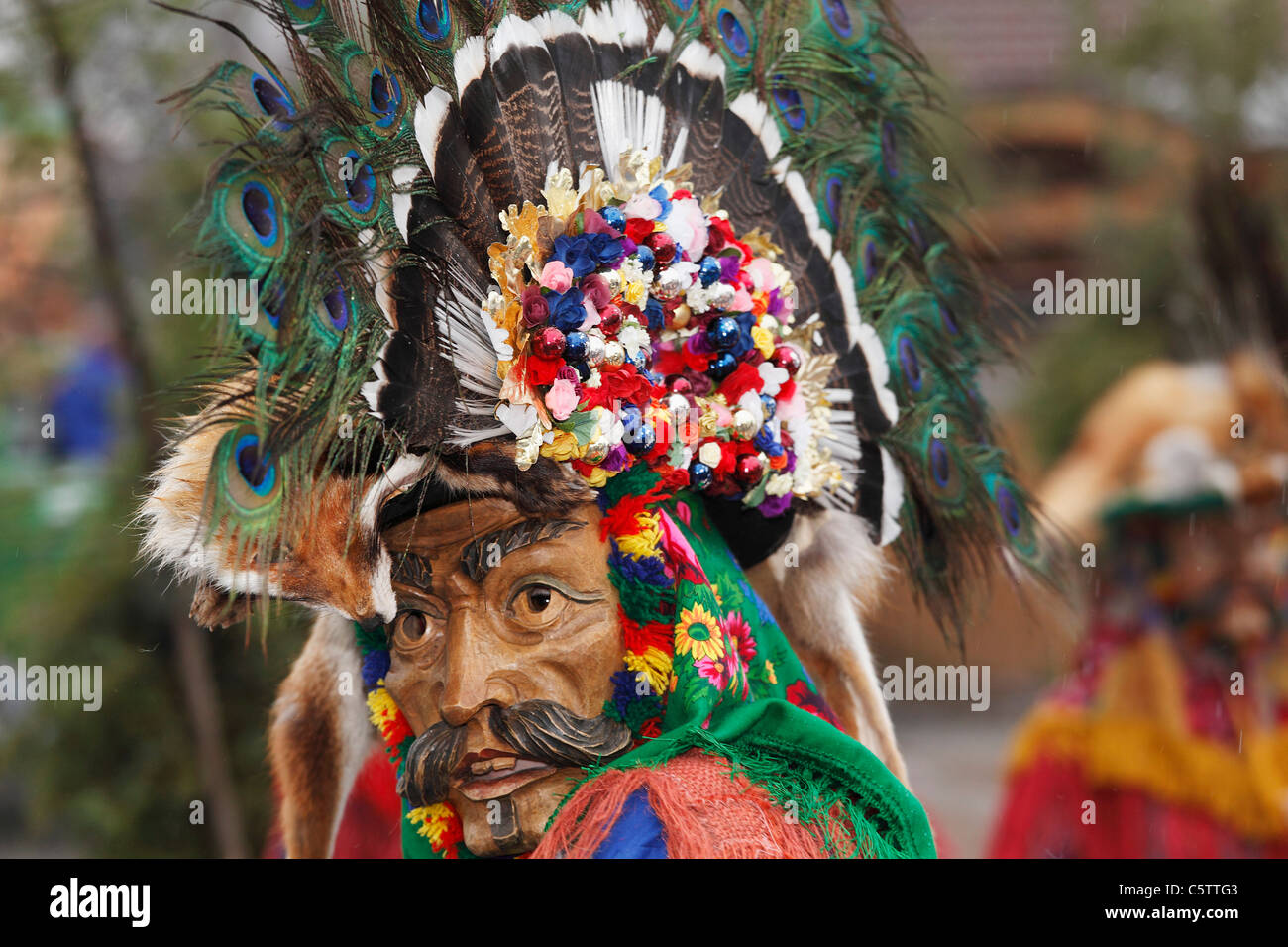 Austria, Tyrol, People in traditional clothing at carnival Stock Photo ...