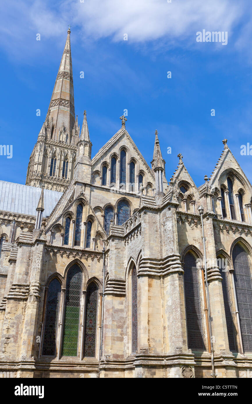 salisbury cathedral and medieval spire Salisbury wiltshire England UK ...