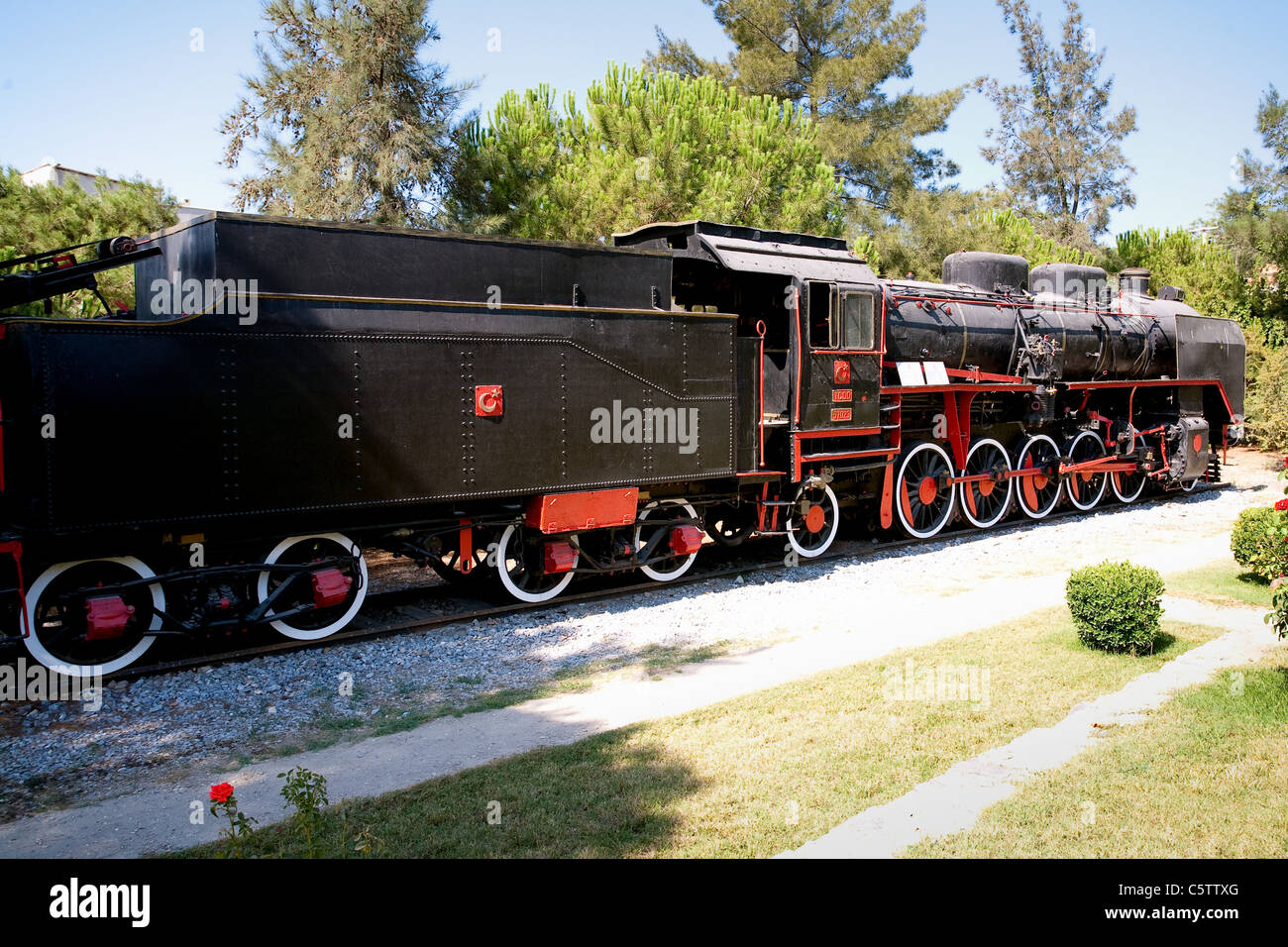 Steam engine at railway museum Turkey Stock Photo - Alamy