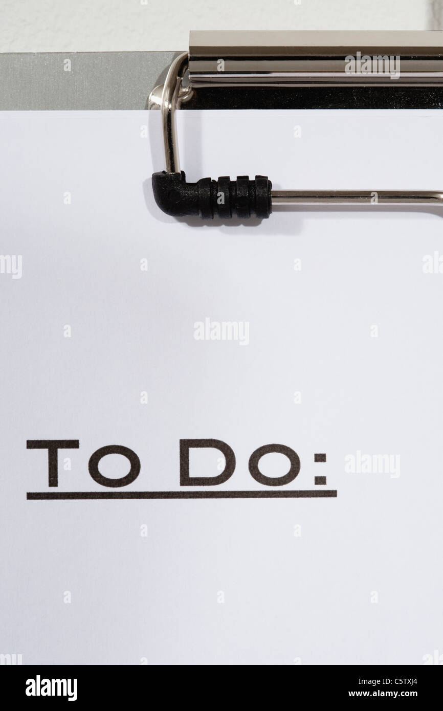 Clipboard List High Resolution Stock Photography and Images - Alamy