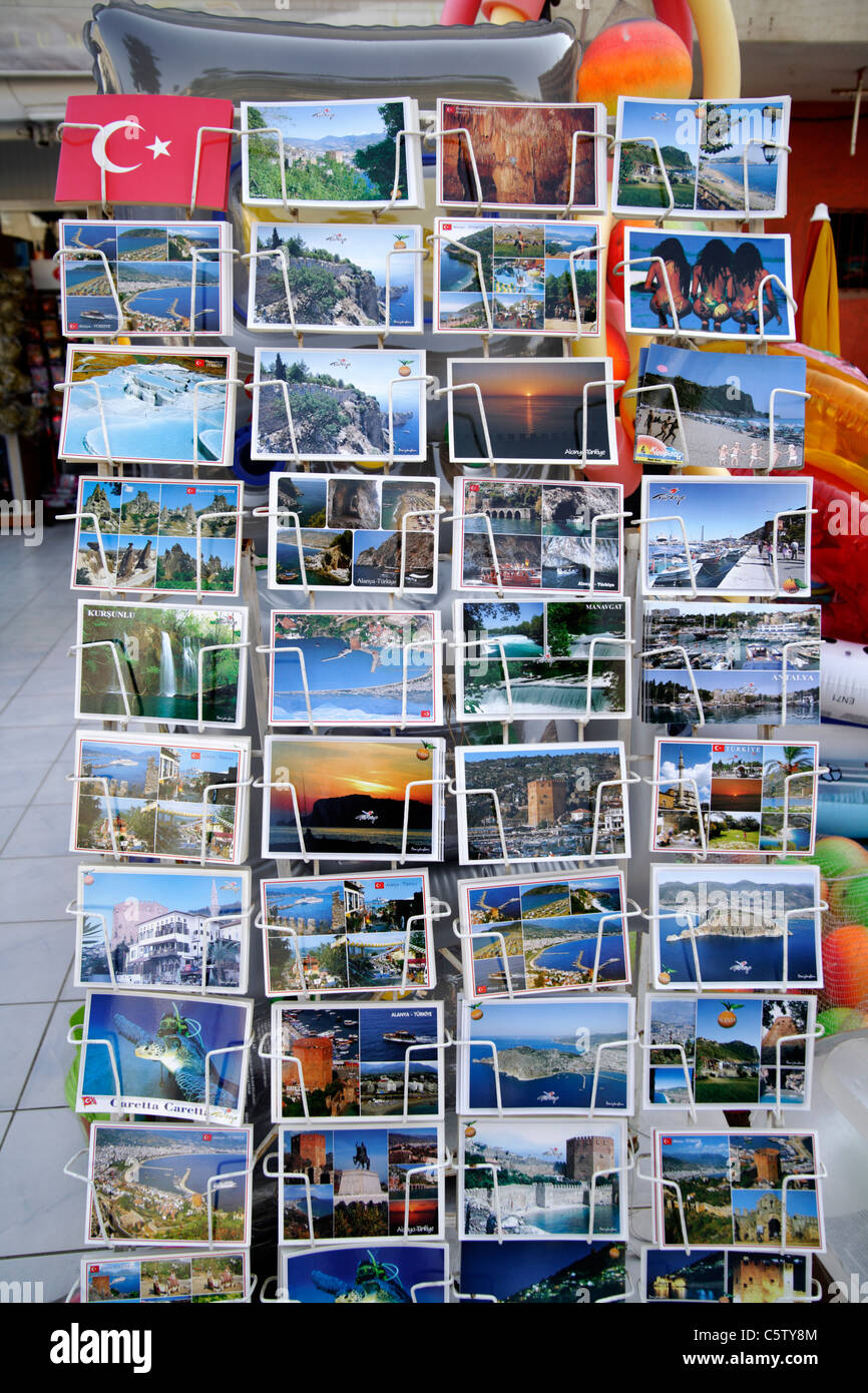 Turkey, Alanya, Tourist postcards, close-up Stock Photo - Alamy