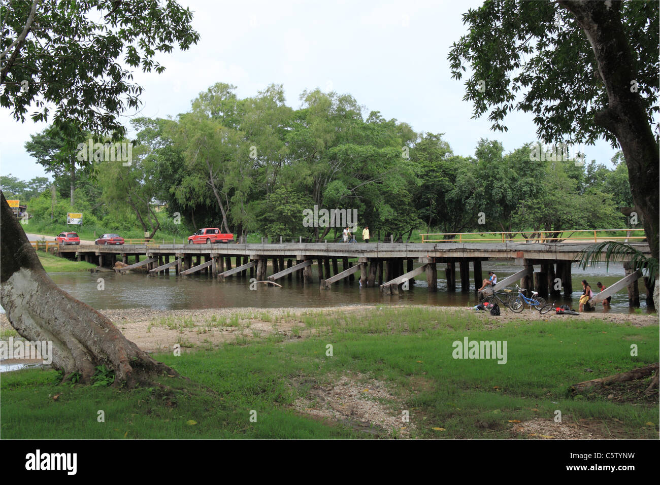 The Low Water bridge crosses the Macal River linking San Ignacio and ...