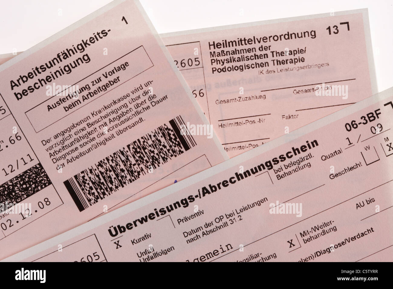 Medical papers, elevated view Stock Photo - Alamy