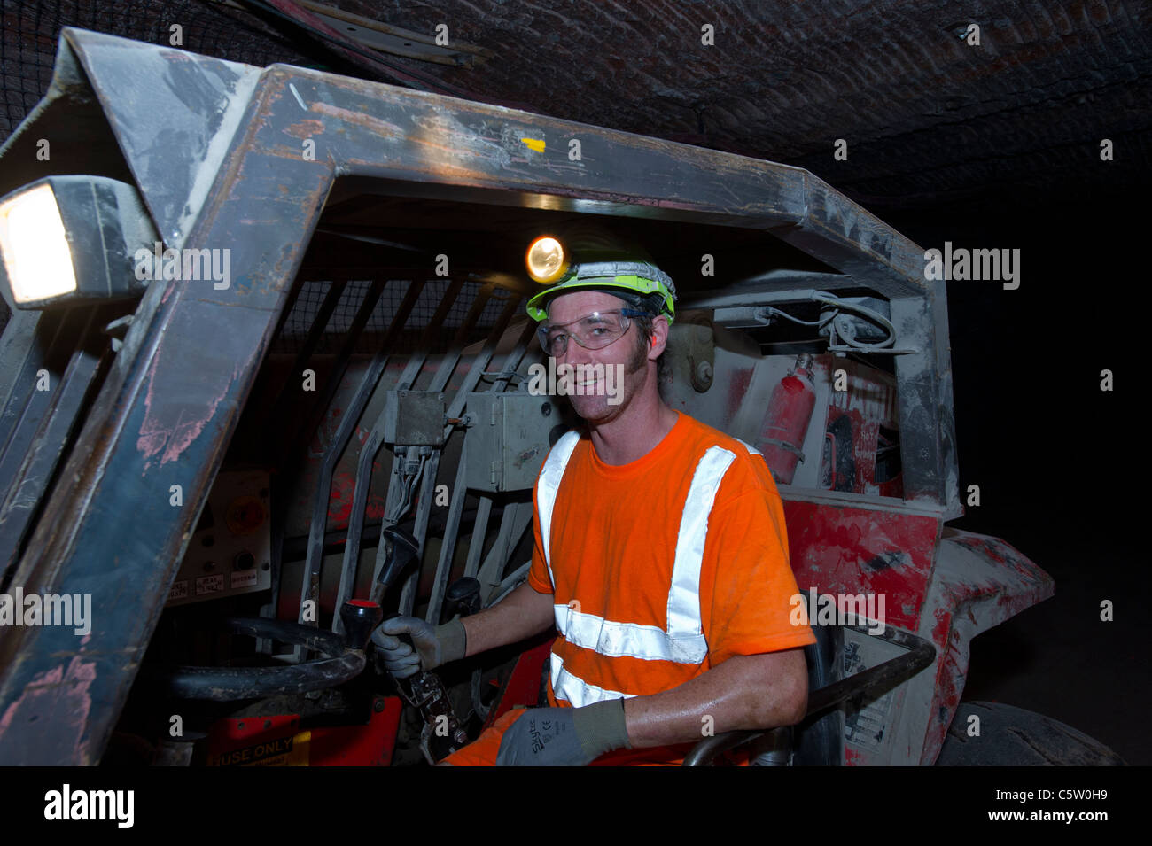 A Joy shuttle car in Boulby Potash mine Stock Photo - Alamy