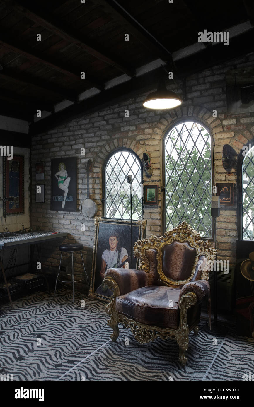 Eccentric interior of a living room in Italy Stock Photo - Alamy