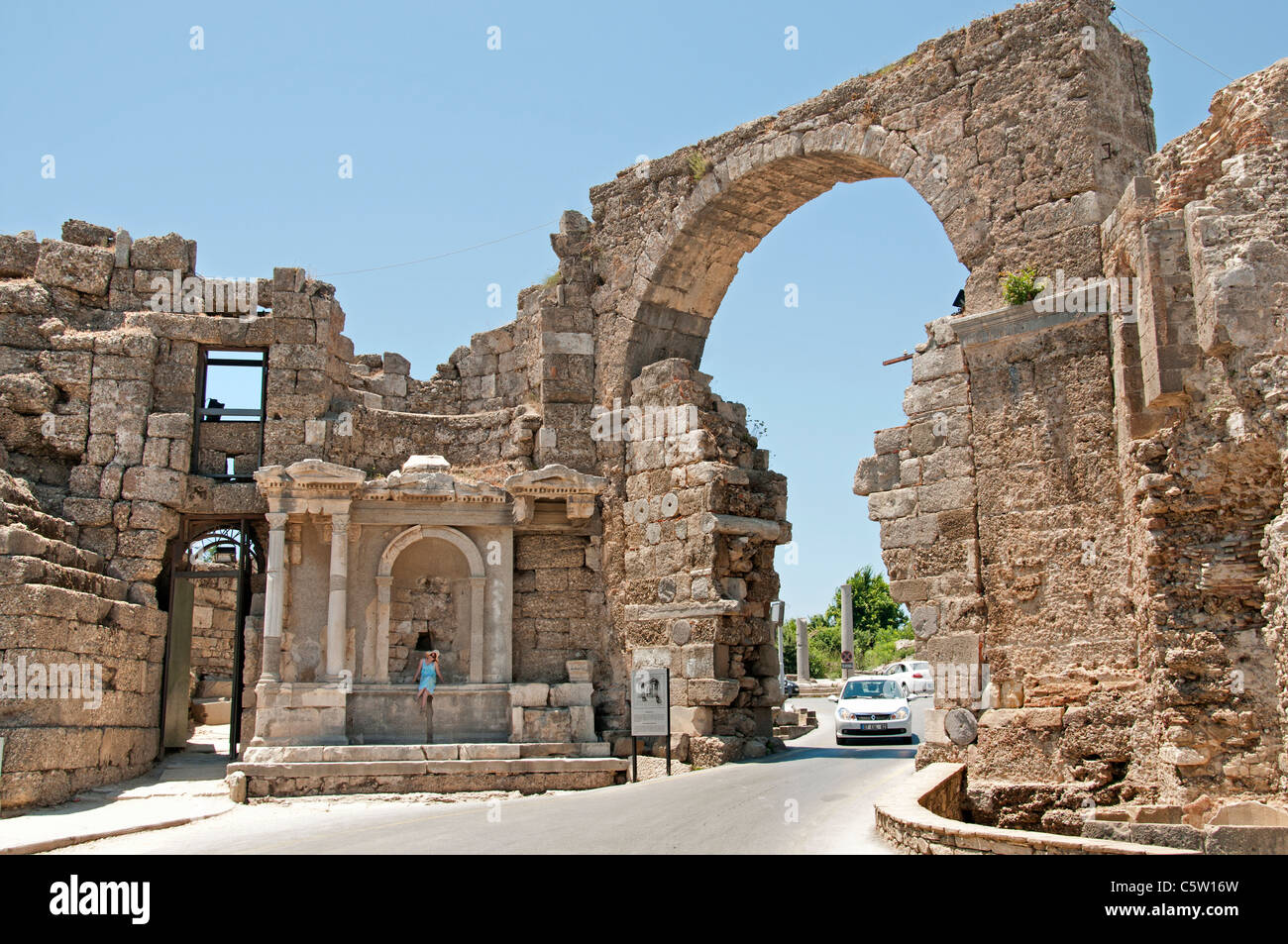 Side Turkey Ruins Roman Arch archeology Town City Stock Photo - Alamy