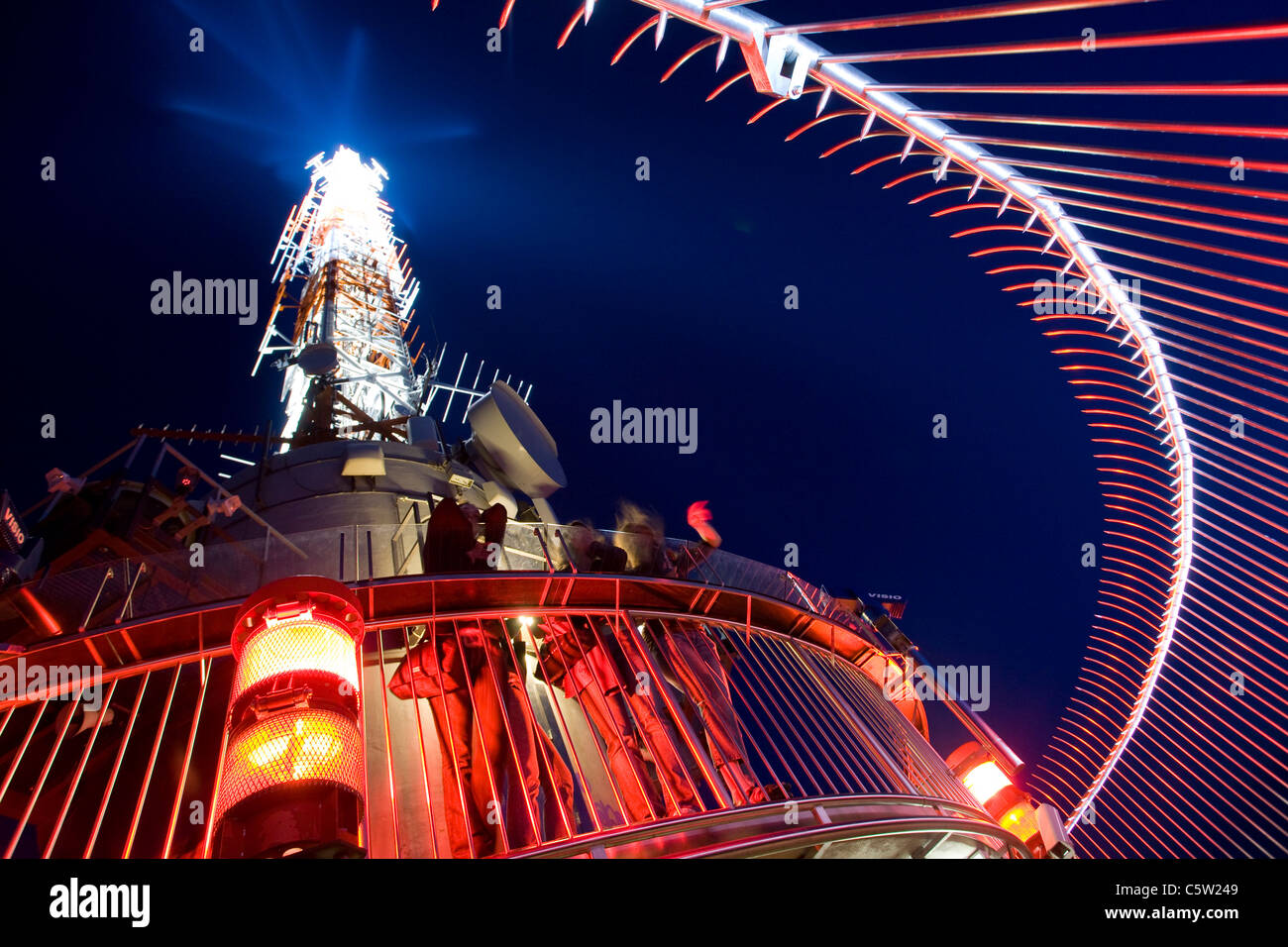 Illuminated TV Tower at night. Germany Stock Photo - Alamy