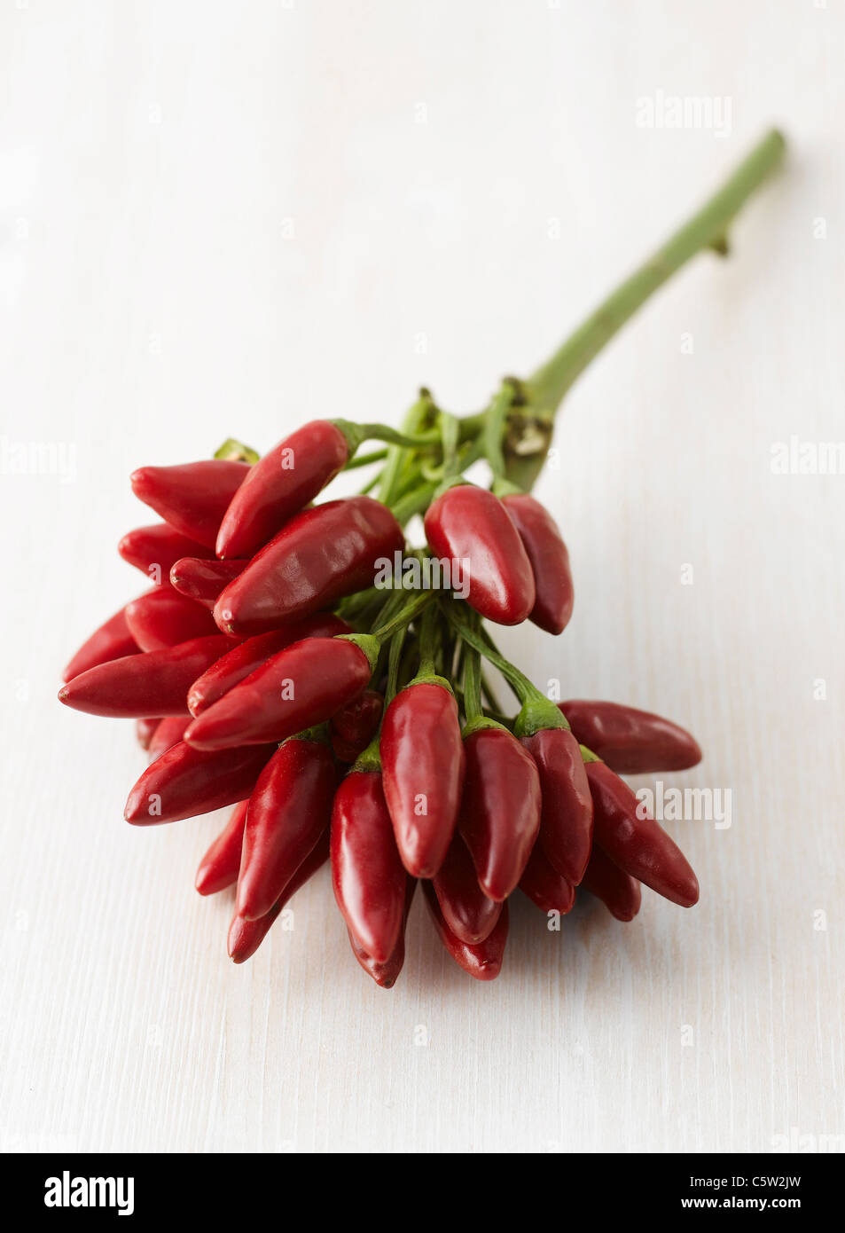 Chilli peppers, elevated view Stock Photo - Alamy