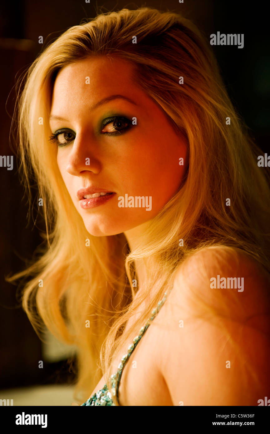 Young wonan in bar, portrait Stock Photo - Alamy