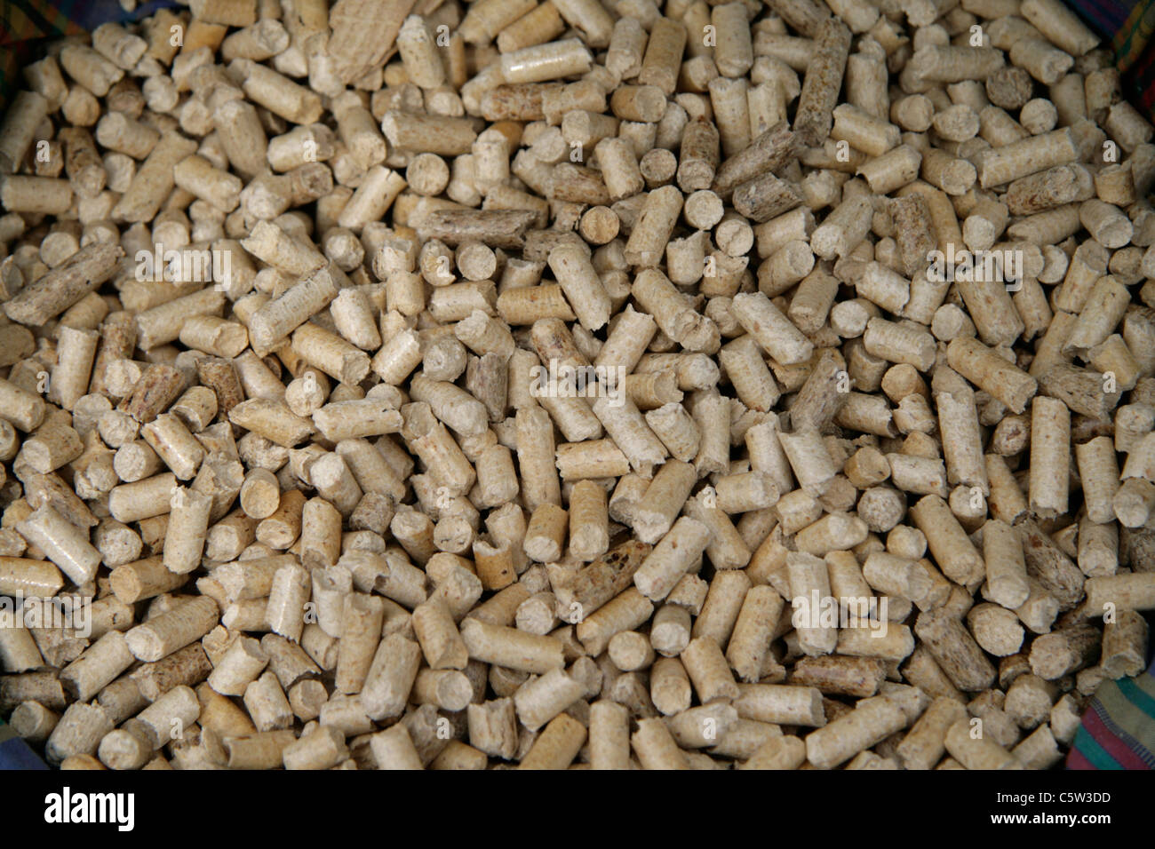 Bag of wood pellets Stock Photo - Alamy