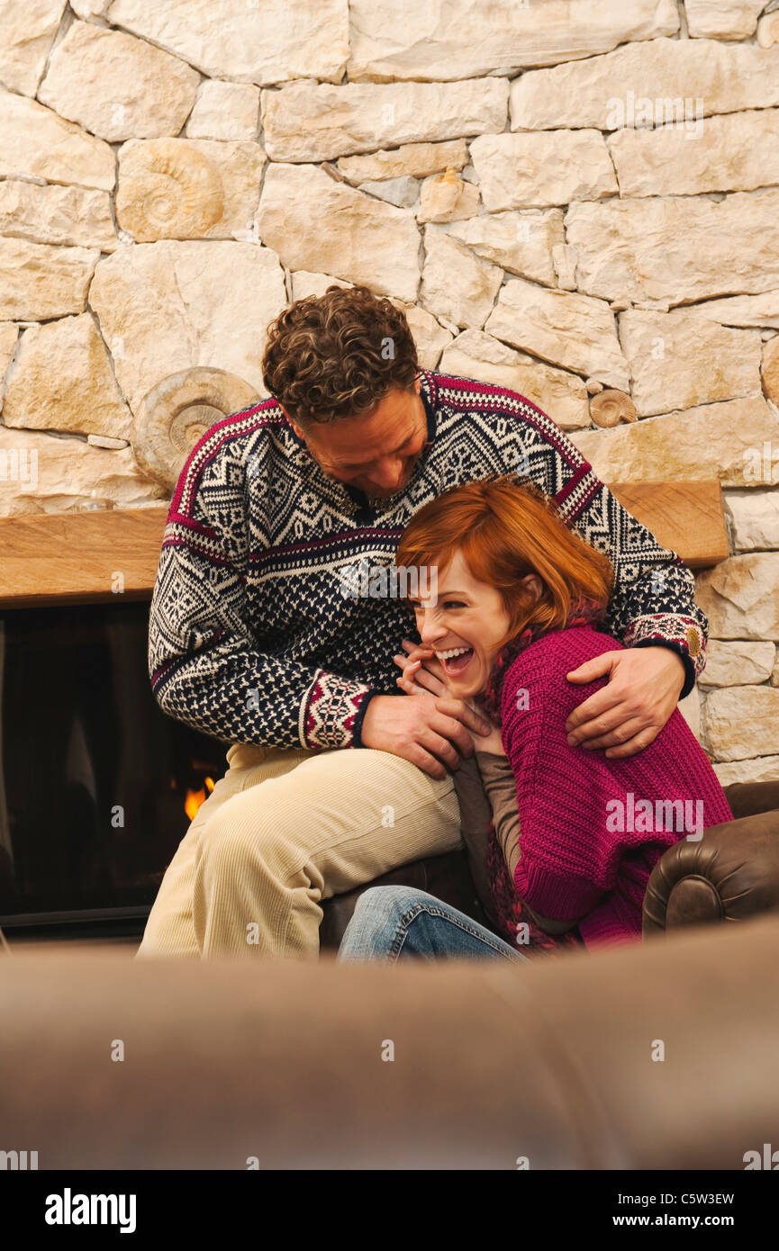 Sitting by the fireside hi-res stock photography and images - Alamy