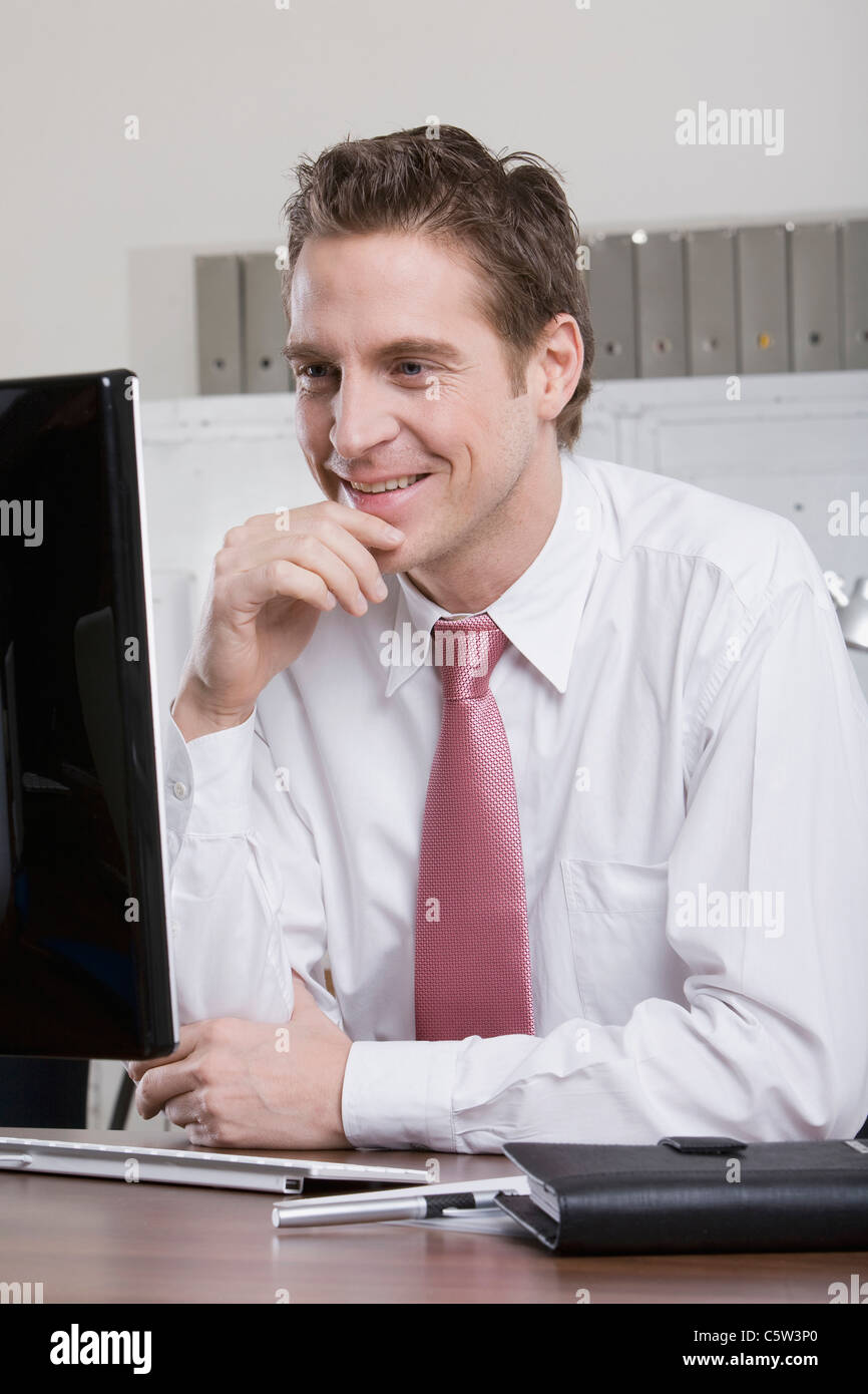 Germany, Munich, business man at work Stock Photo - Alamy