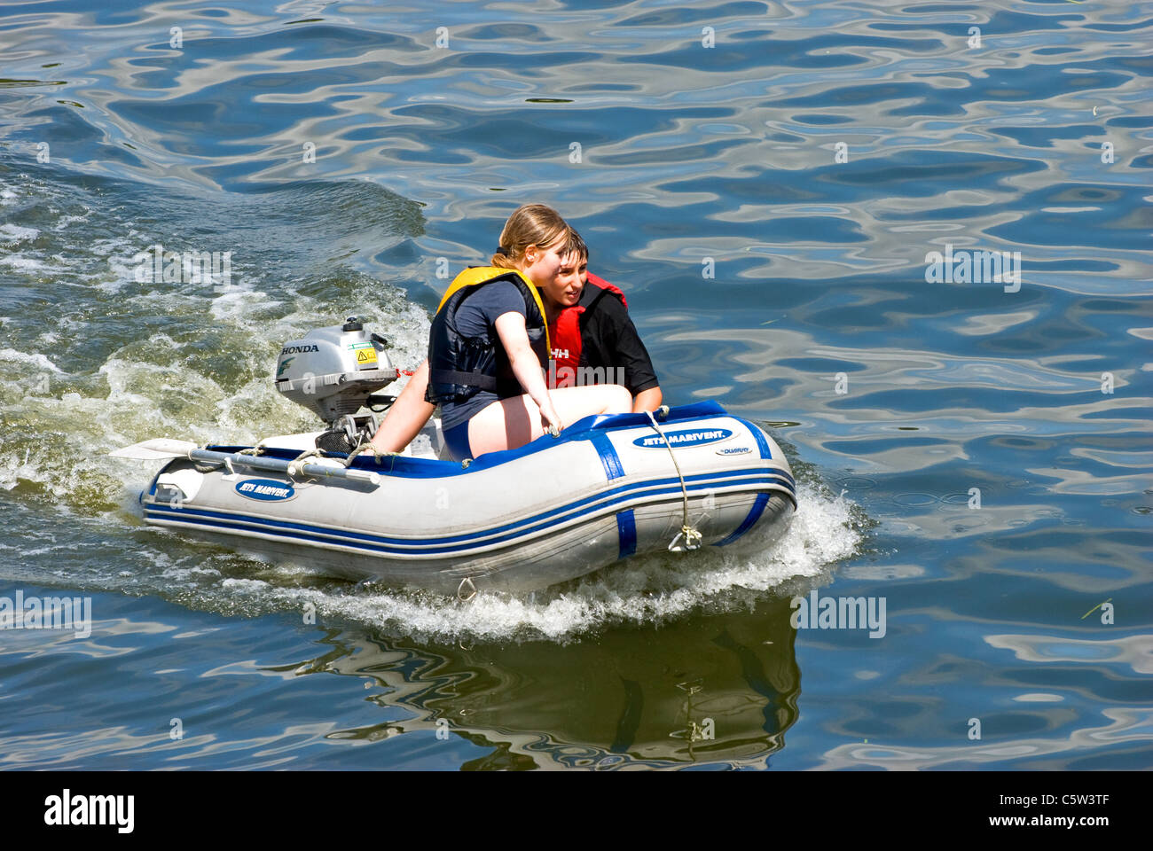 Fun on the river Stock Photo - Alamy