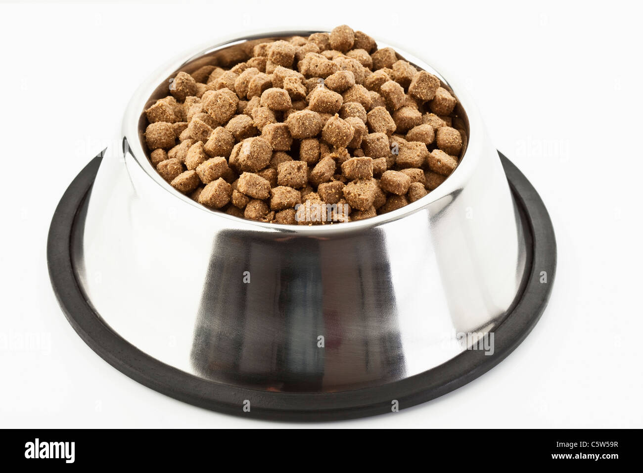 Dog food in dog bowl Stock Photo - Alamy