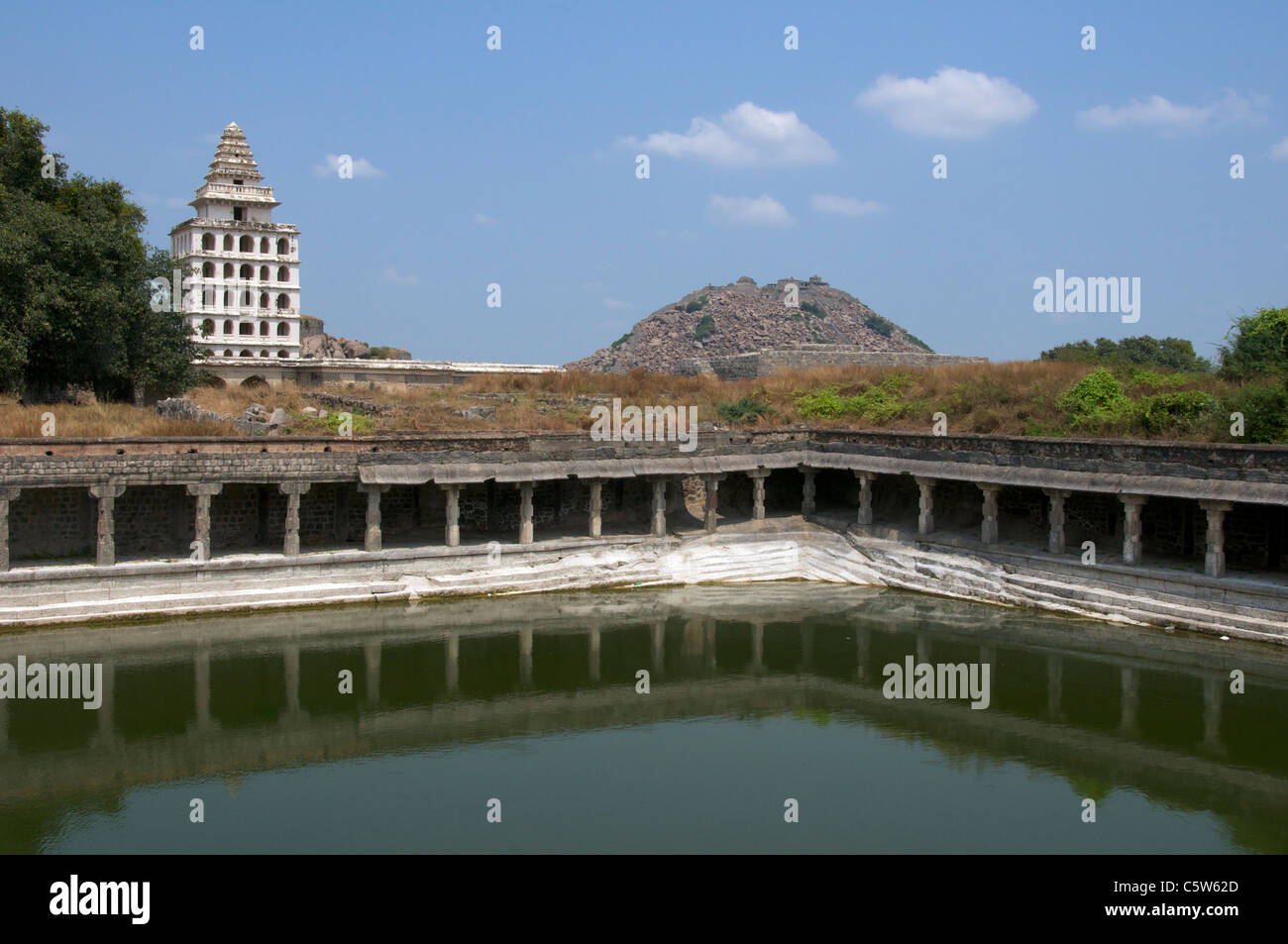 Elephant Tank and Kalyana Mahal Fort Gingee Tamil Nadu South India ...