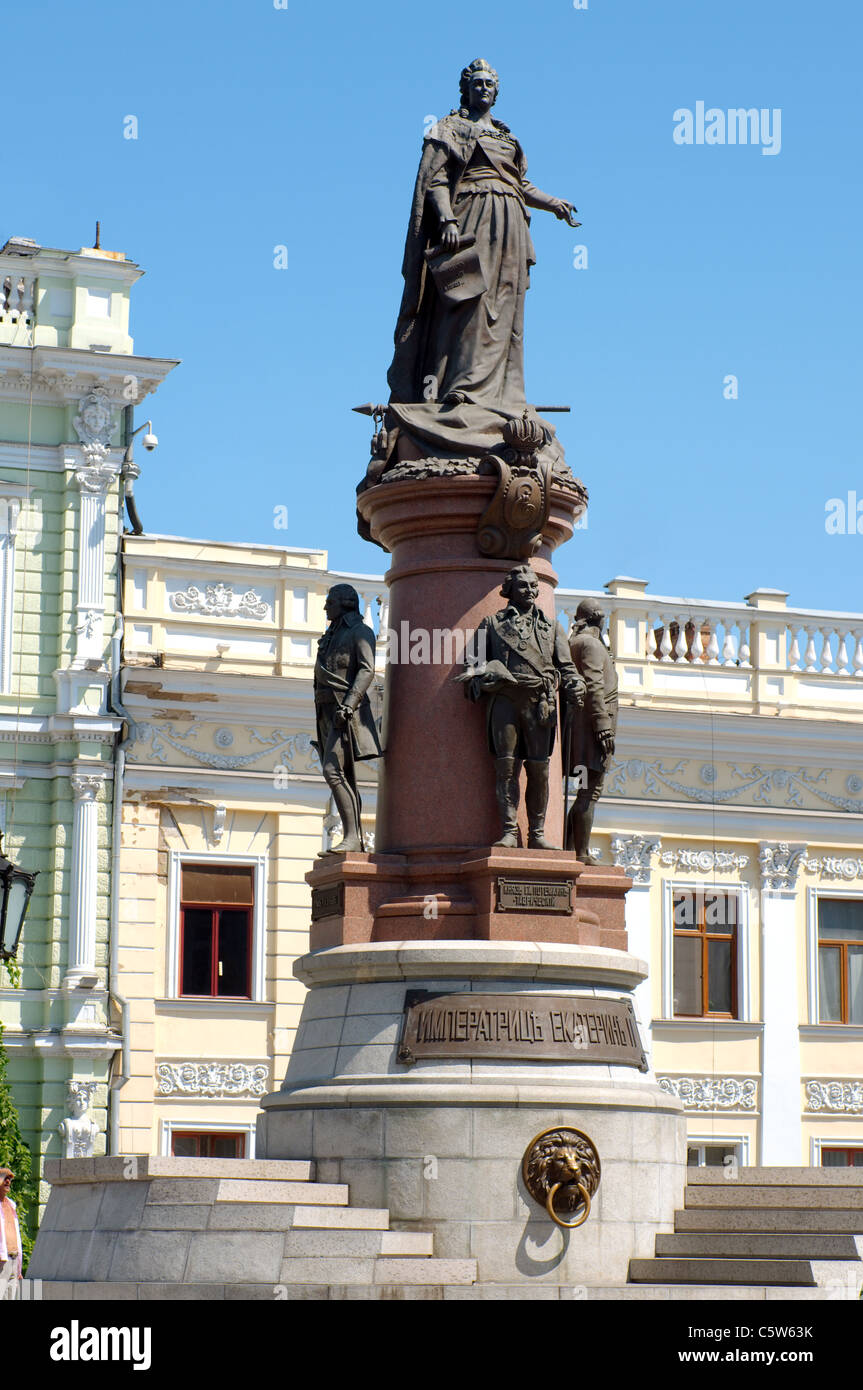 Bronze monument of Catherine the Great, empress of Russia, Odessa ...