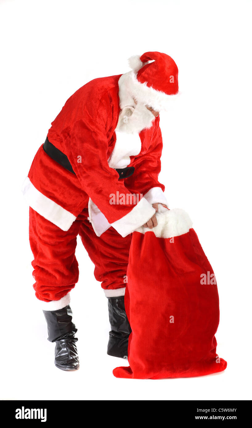 Santa presents sack claus Cut Out Stock Images & Pictures - Alamy