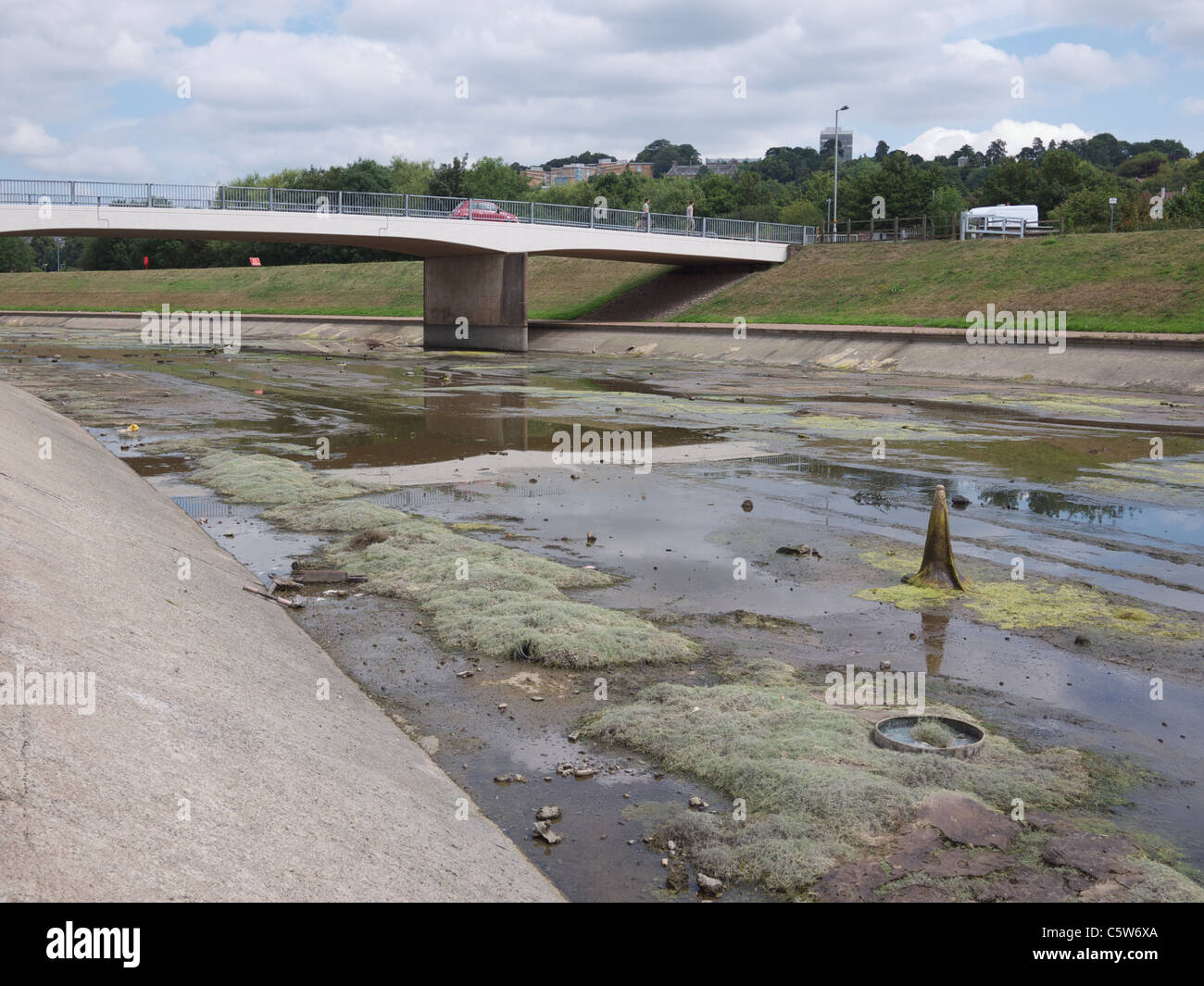Drained flood relief, Exeter, Devon Stock Photo - Alamy