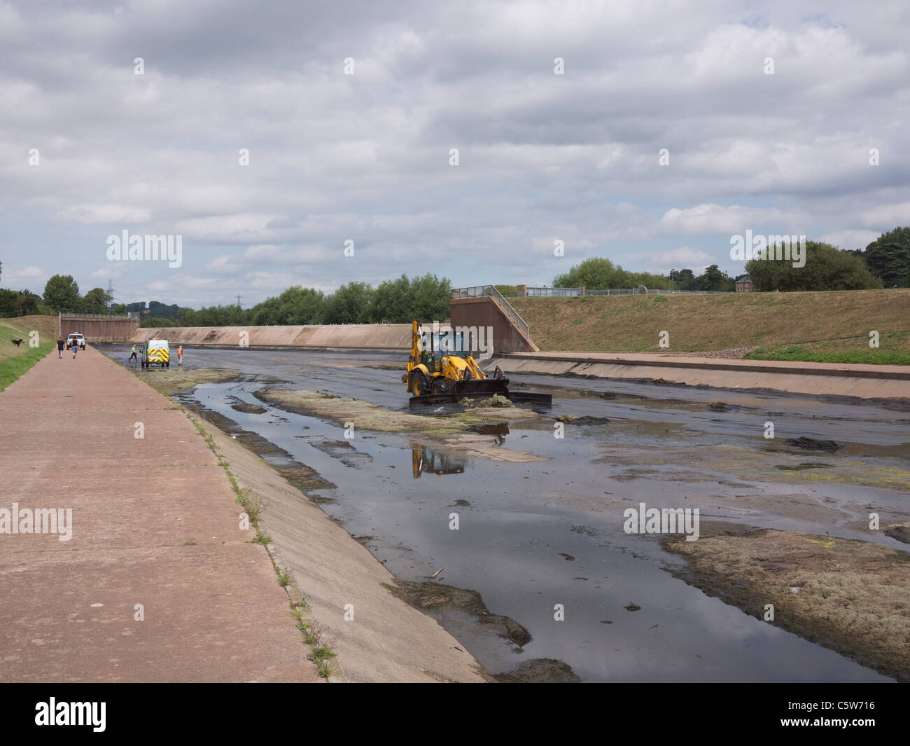 Drained flood relief, Exeter, Devon Stock Photo - Alamy