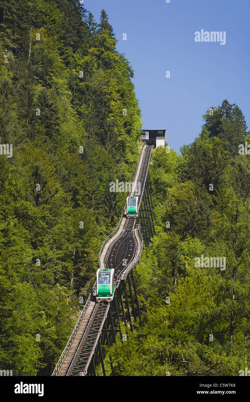 Austria, Hallstatt, Salt Mine, Cable railway Stock Photo - Alamy