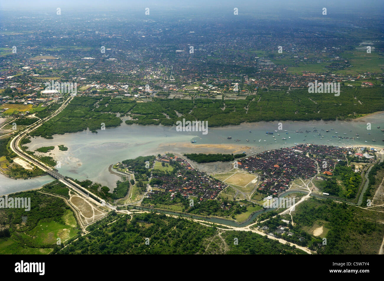 Asia, Indonesia, Denpasar, Bali, Aerial view Stock Photo - Alamy