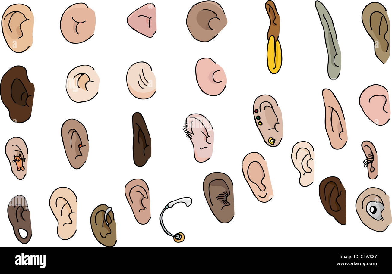 29 diverse human and fantasy ears with pierced and hearing aid versions ...