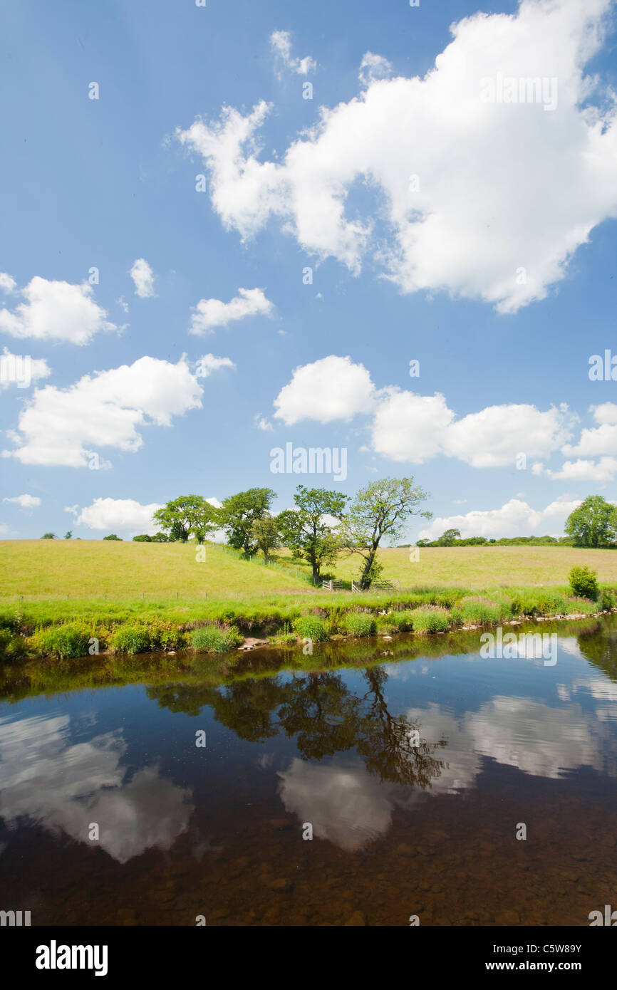 The River Ribble near Clitheroe, Lancashire, UK Stock Photo - Alamy