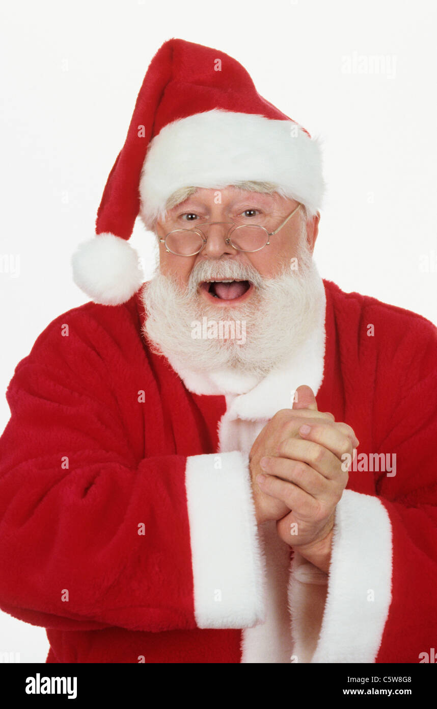 Santa Claus, laughing, portrait Stock Photo - Alamy