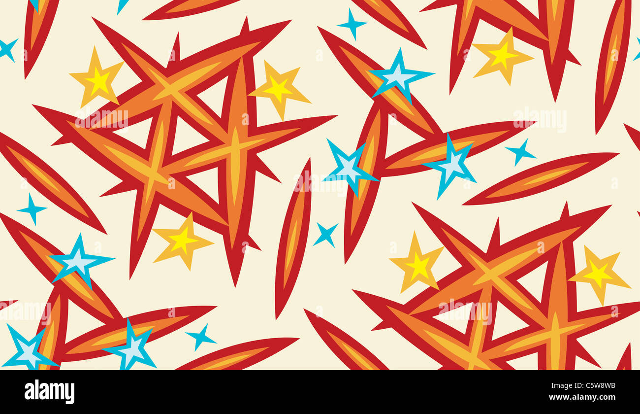 Stars and sparks inside a seamless background wallpaper pattern Stock ...
