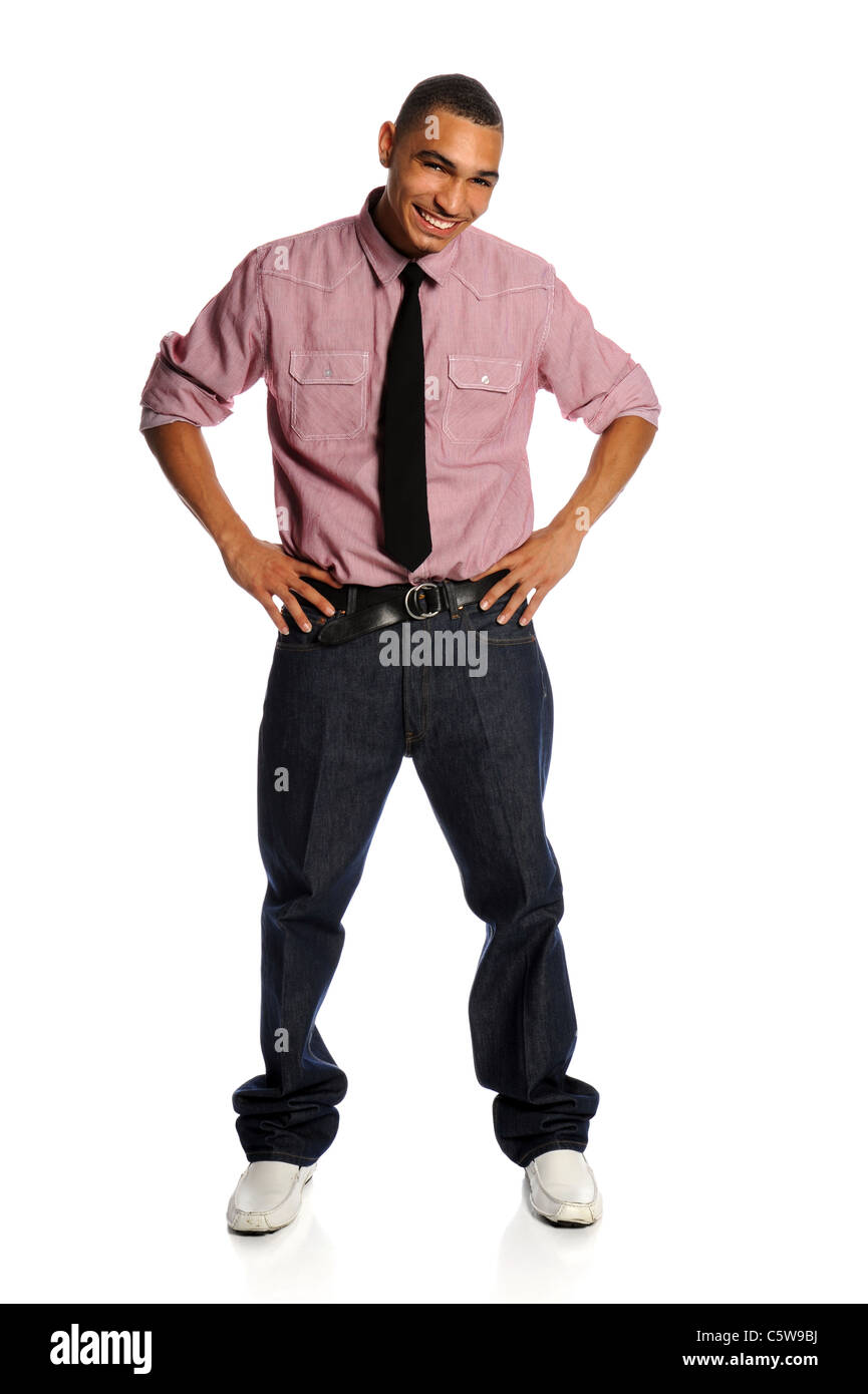 Businessman standing arms akimbo hi-res stock photography and images ...
