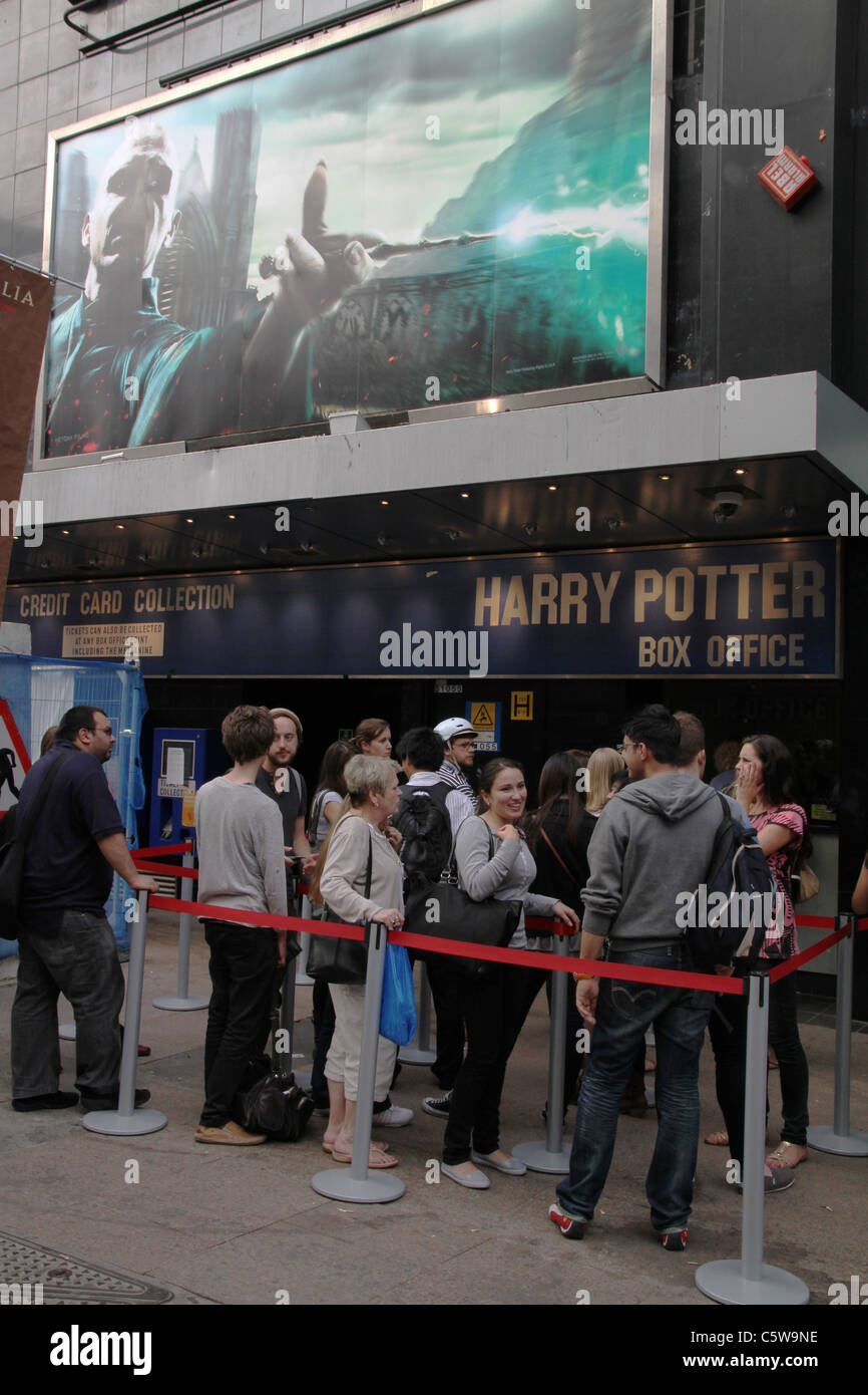 People queue for tickets outside Harry Potter last film showing at ...