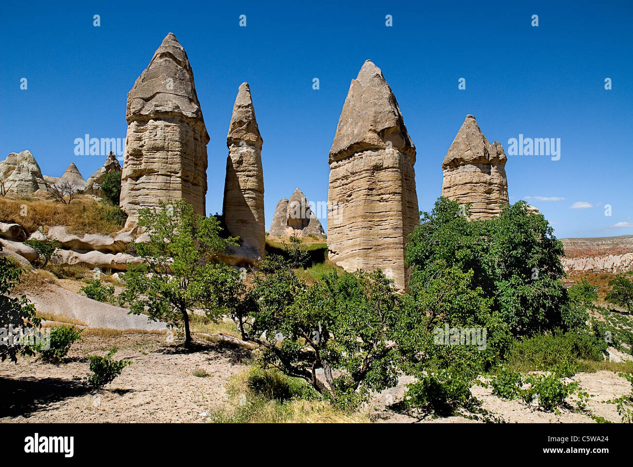 Turkey, Cappadocia, Goreme, View of rock formation Stock Photo - Alamy