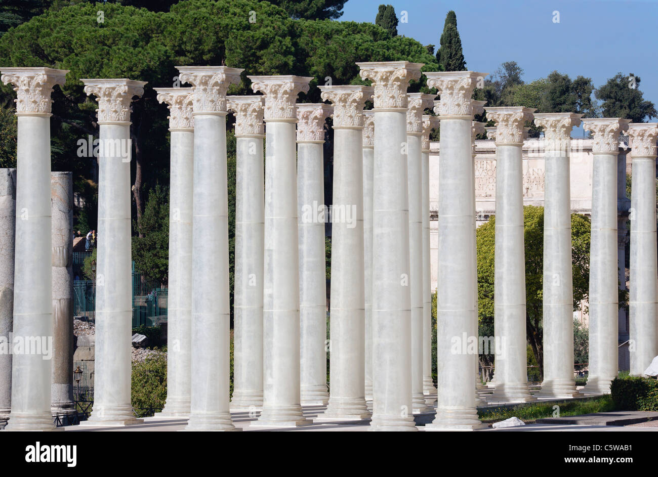 Italy, Rome, Roman Forum, Pillar replica Stock Photo - Alamy