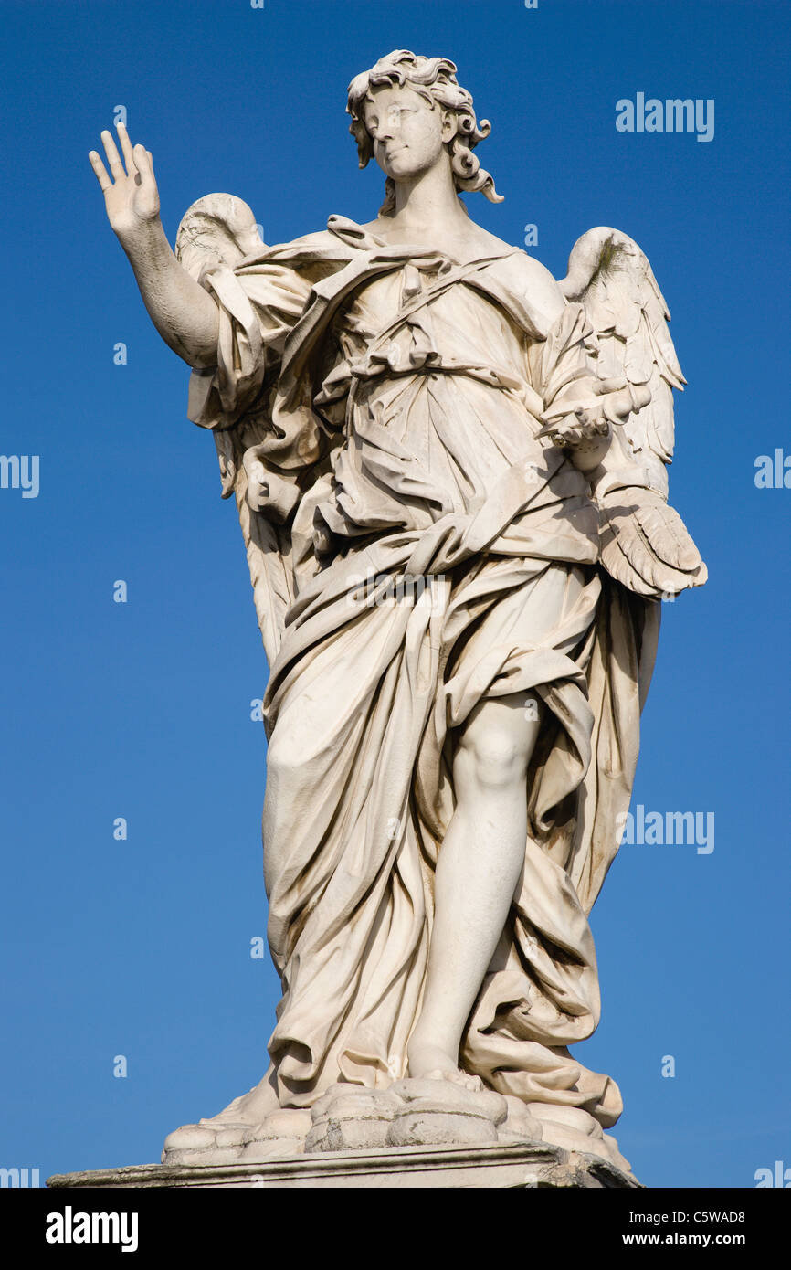Italy, Rome, Ponte Sant'Angelo, Angel statue Stock Photo - Alamy