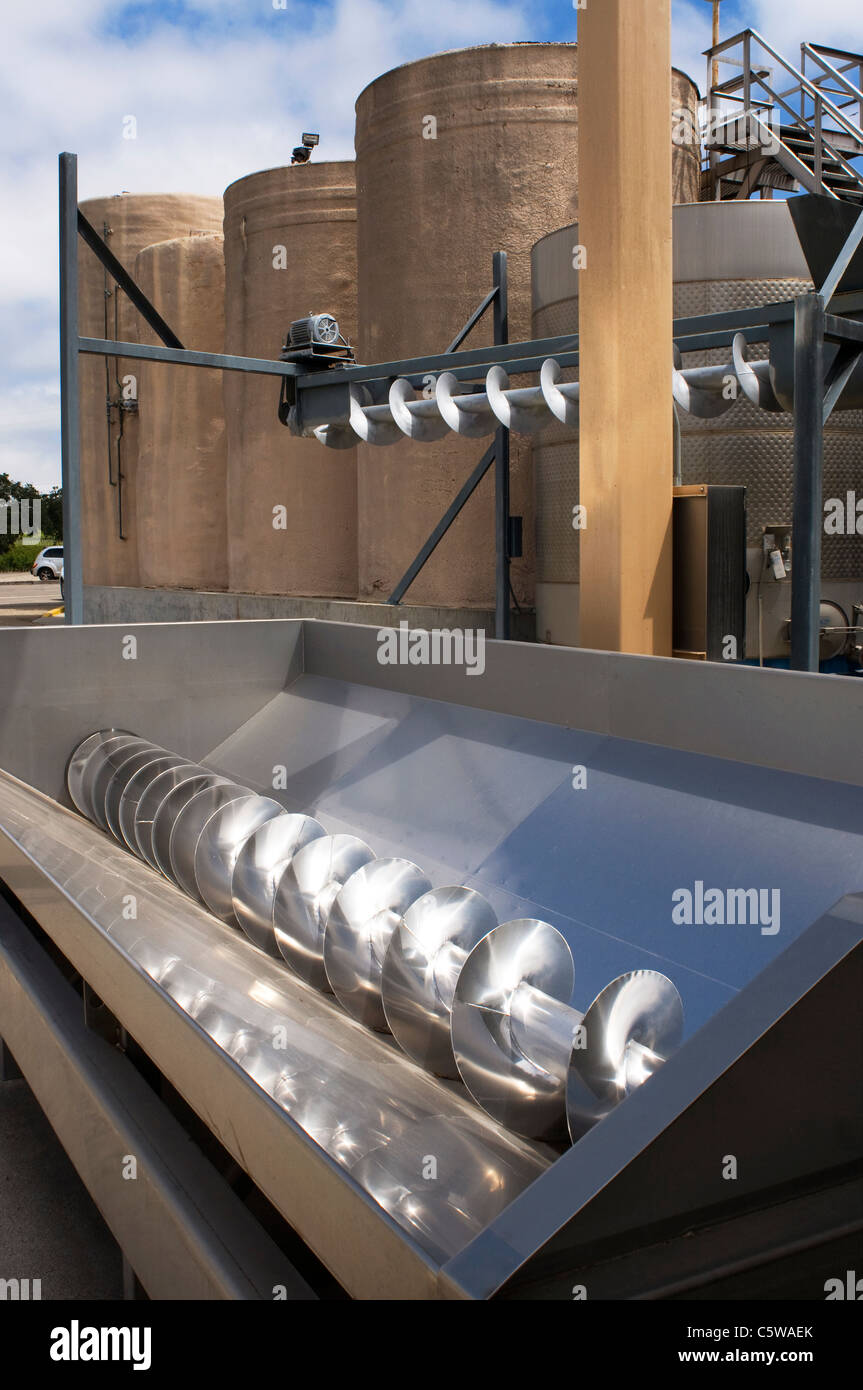 grape processing auger machine Stock Photo - Alamy