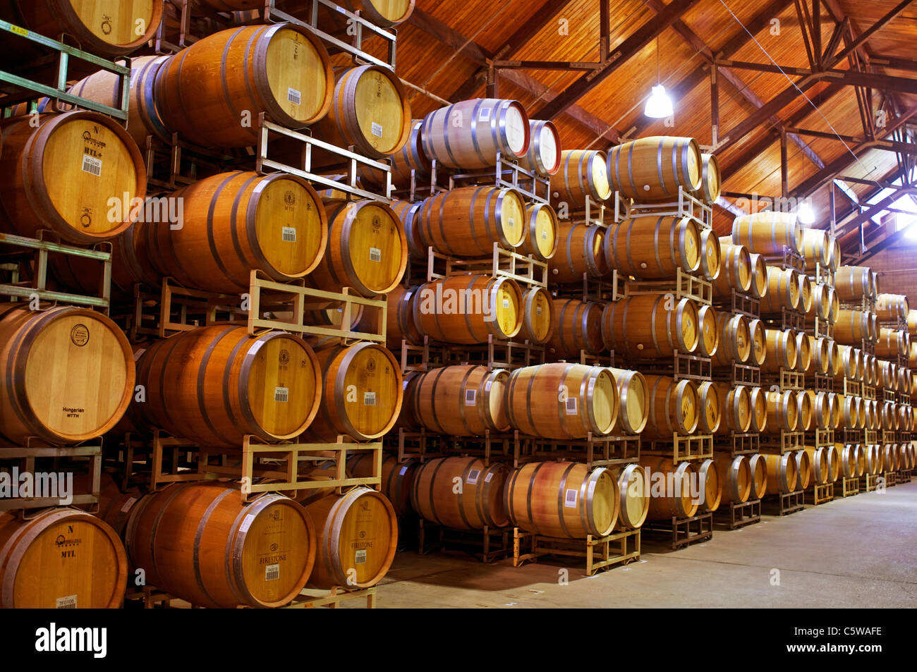 Large modern wine barrels hi-res stock photography and images - Alamy