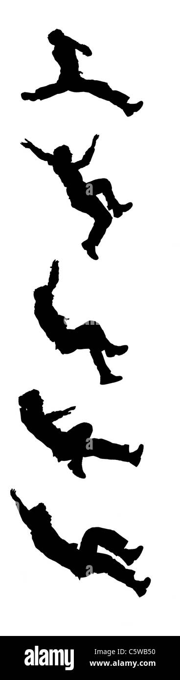 Stunt man silhouette jump jumping stuntman hi-res stock photography and ...