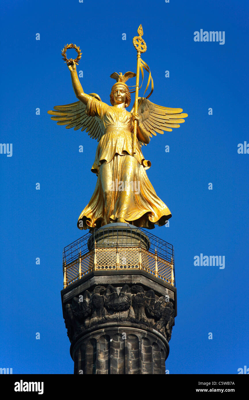 Germany, Berlin, Tiergarten, Angel on Victory Column Stock Photo - Alamy