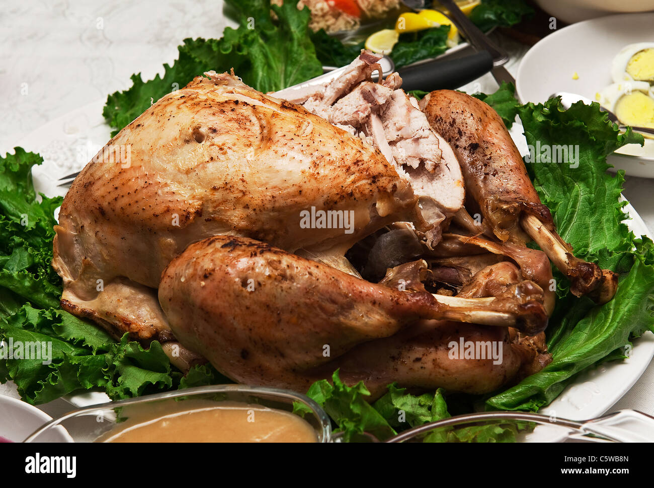 Carved up meat at the table hi-res stock photography and images - Alamy