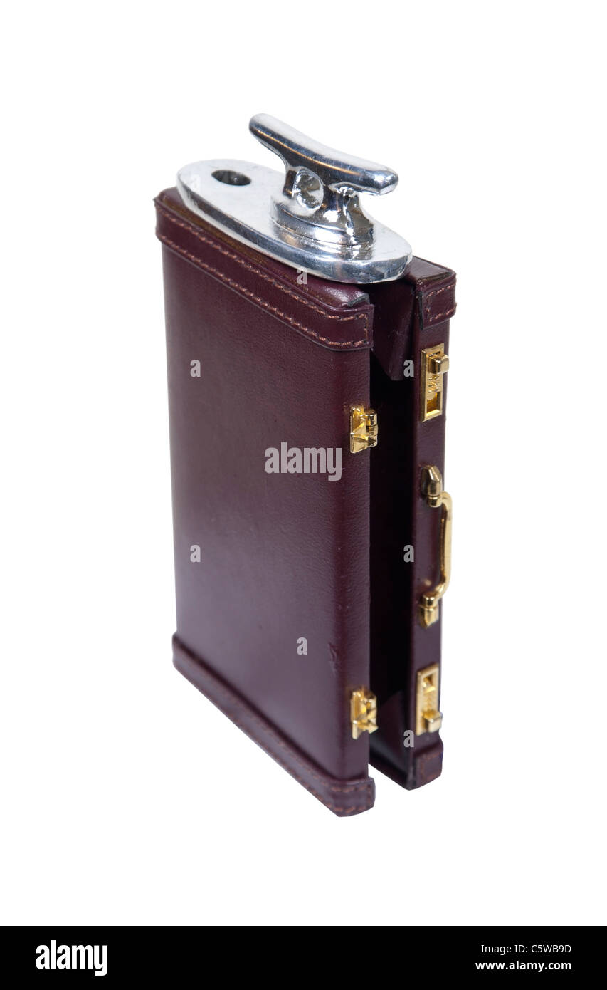Securing business shown by a dock cleat on a briefcase - Path Included ...
