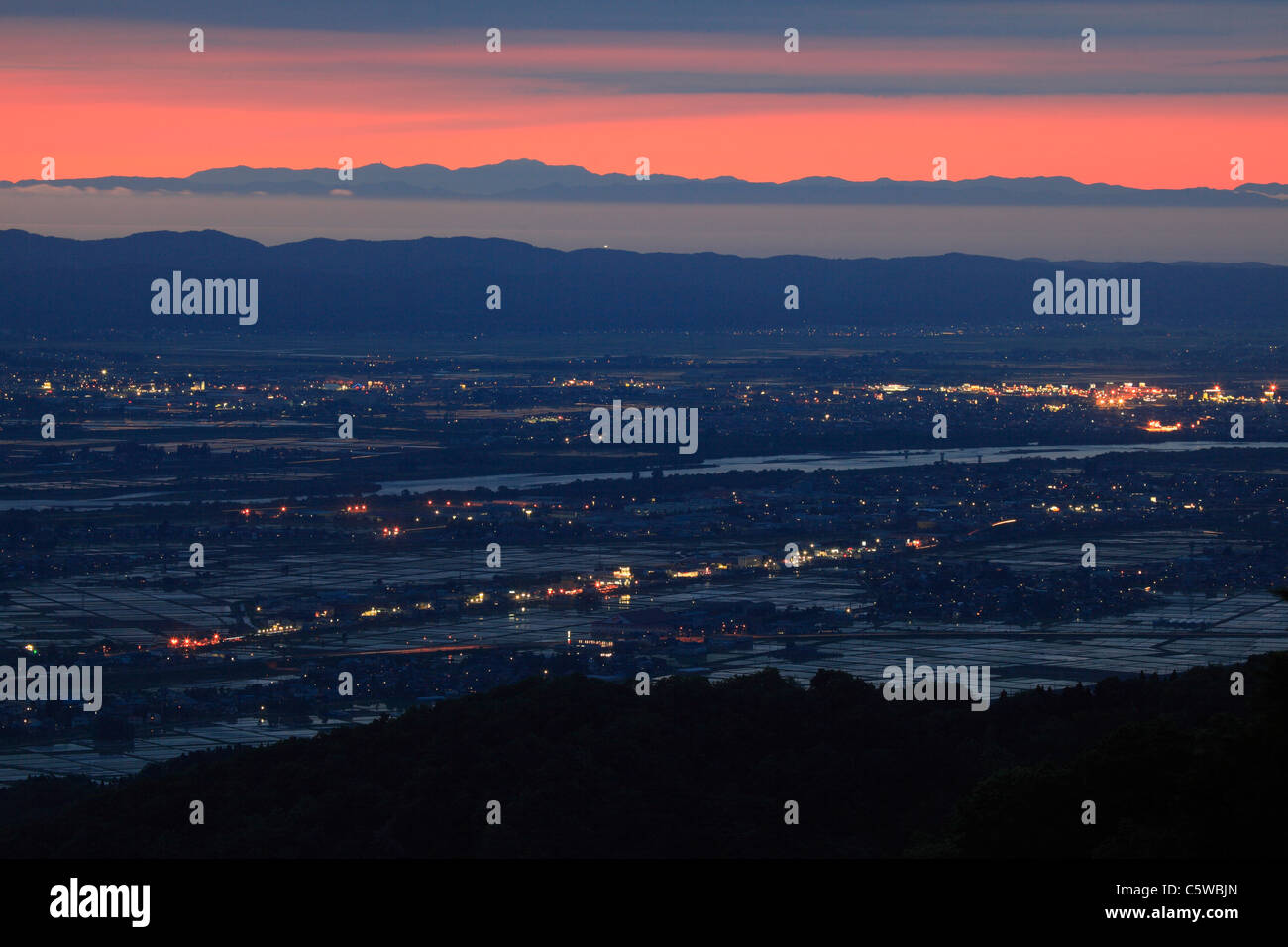 Evening View of Ojiya, Niigata, Japan Stock Photo - Alamy