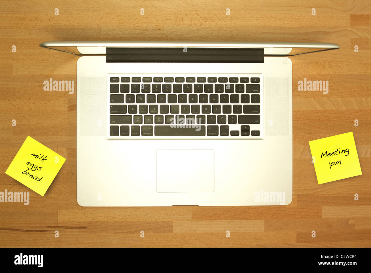 A laptop computer on a work desk Stock Photo - Alamy
