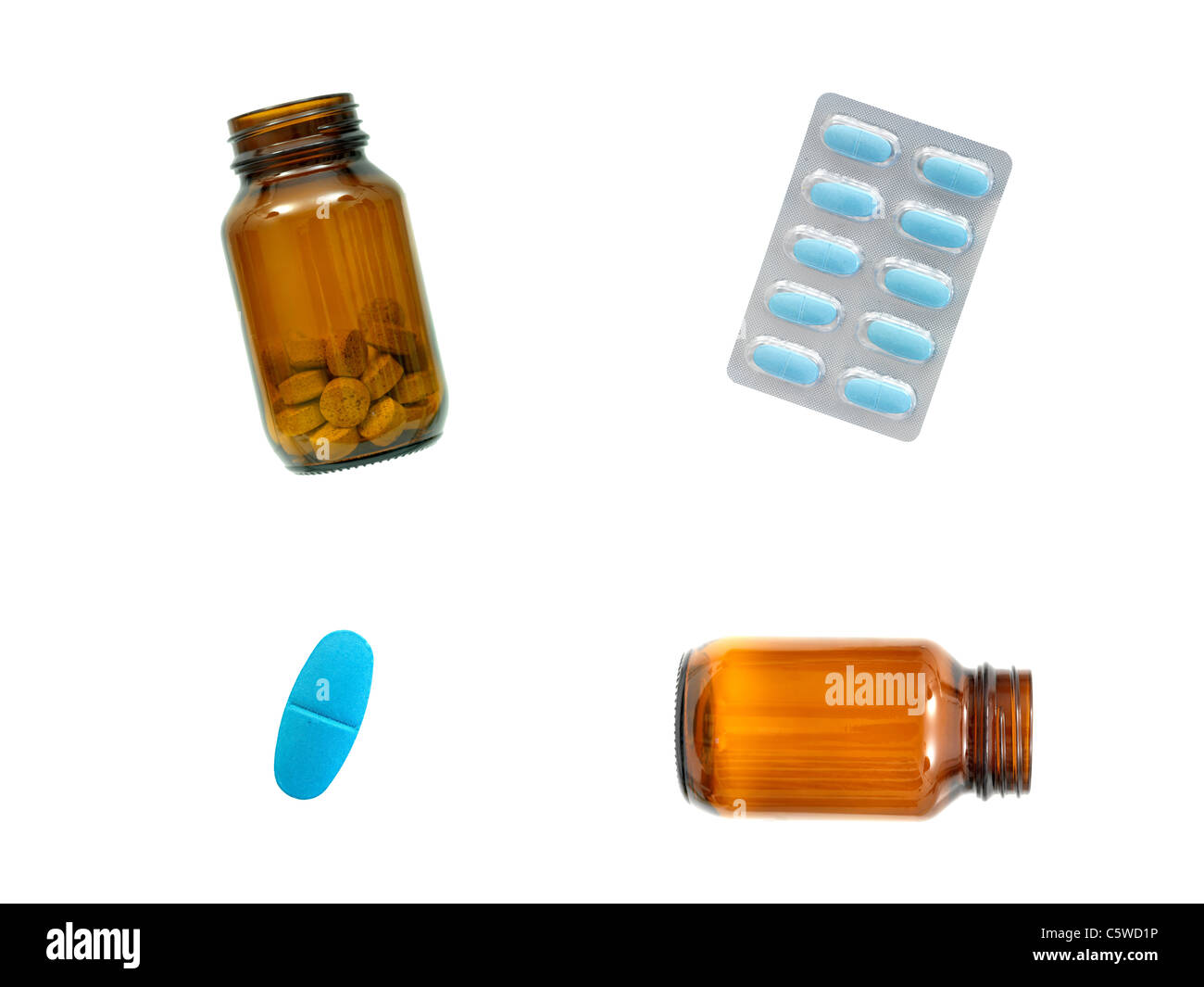 Prescription drugs isolated on a white background Stock Photo - Alamy