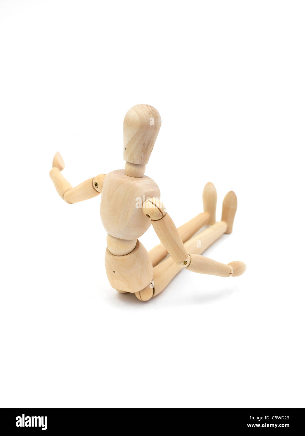 A wooden manikin isolated on a white background Stock Photo - Alamy