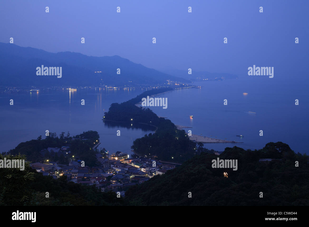 Night View of Ama-no-hashidate, Miyazu, Kyoto, Japan Stock Photo - Alamy