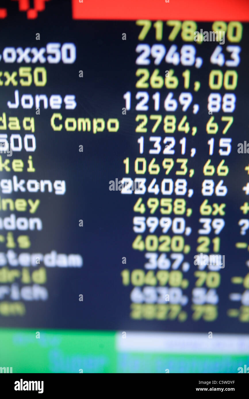 Stock market indexes hi-res stock photography and images - Alamy