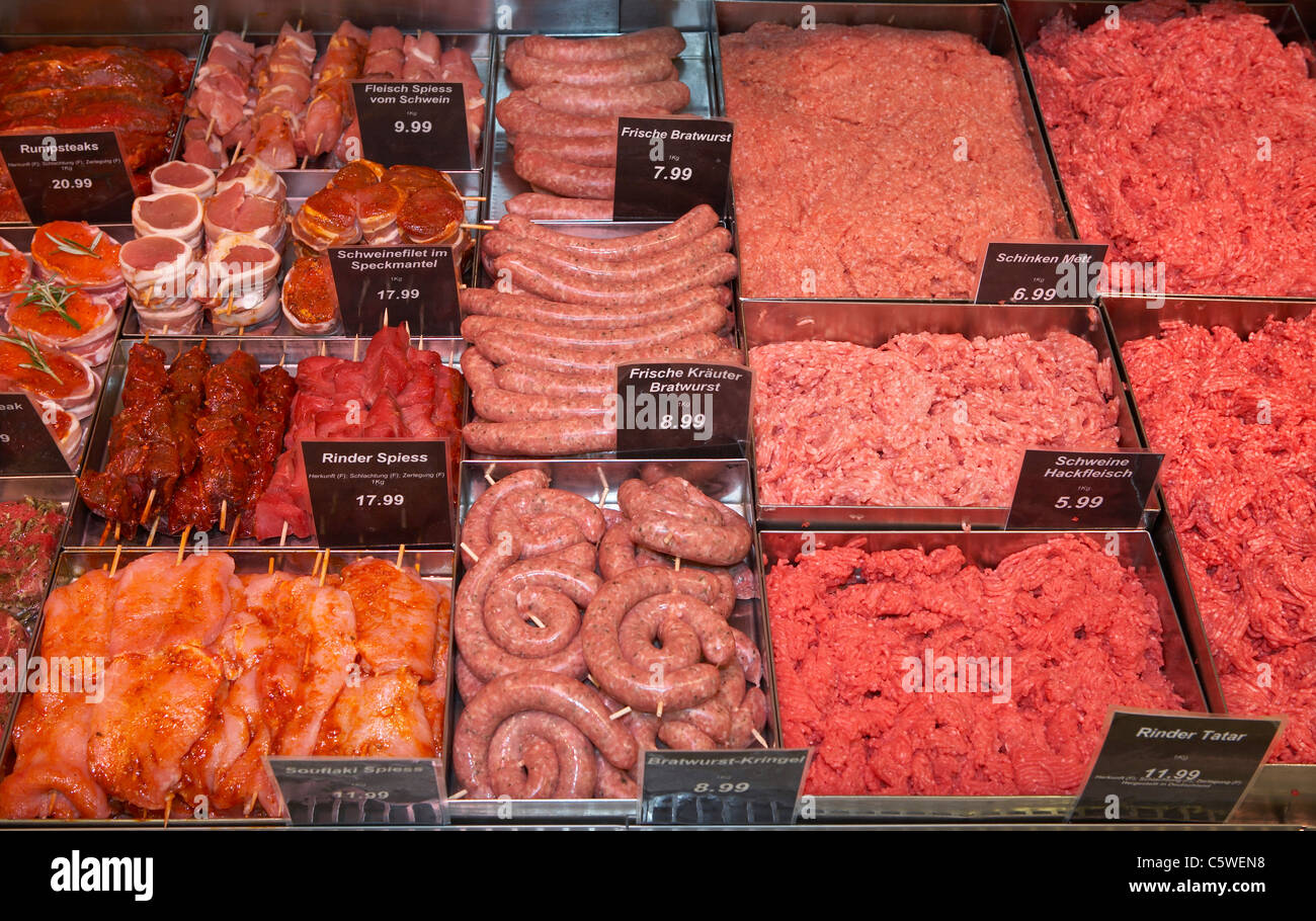 Meat Display In Supermarket High Resolution Stock Photography and ...
